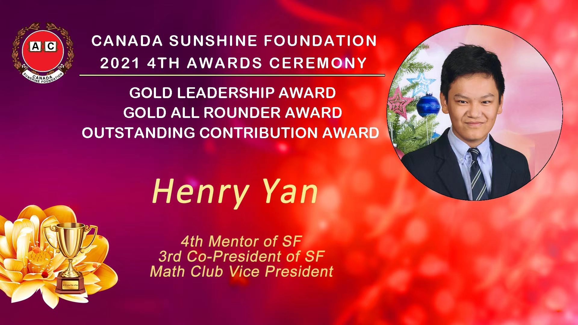 Henry Yan – Sunshine Foundation
