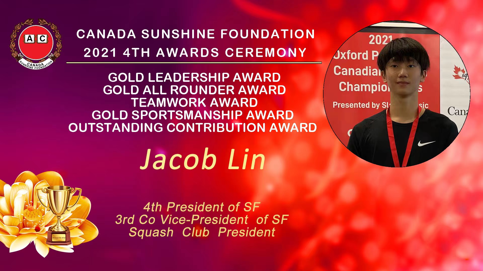 Jacob Lin – Sunshine Foundation