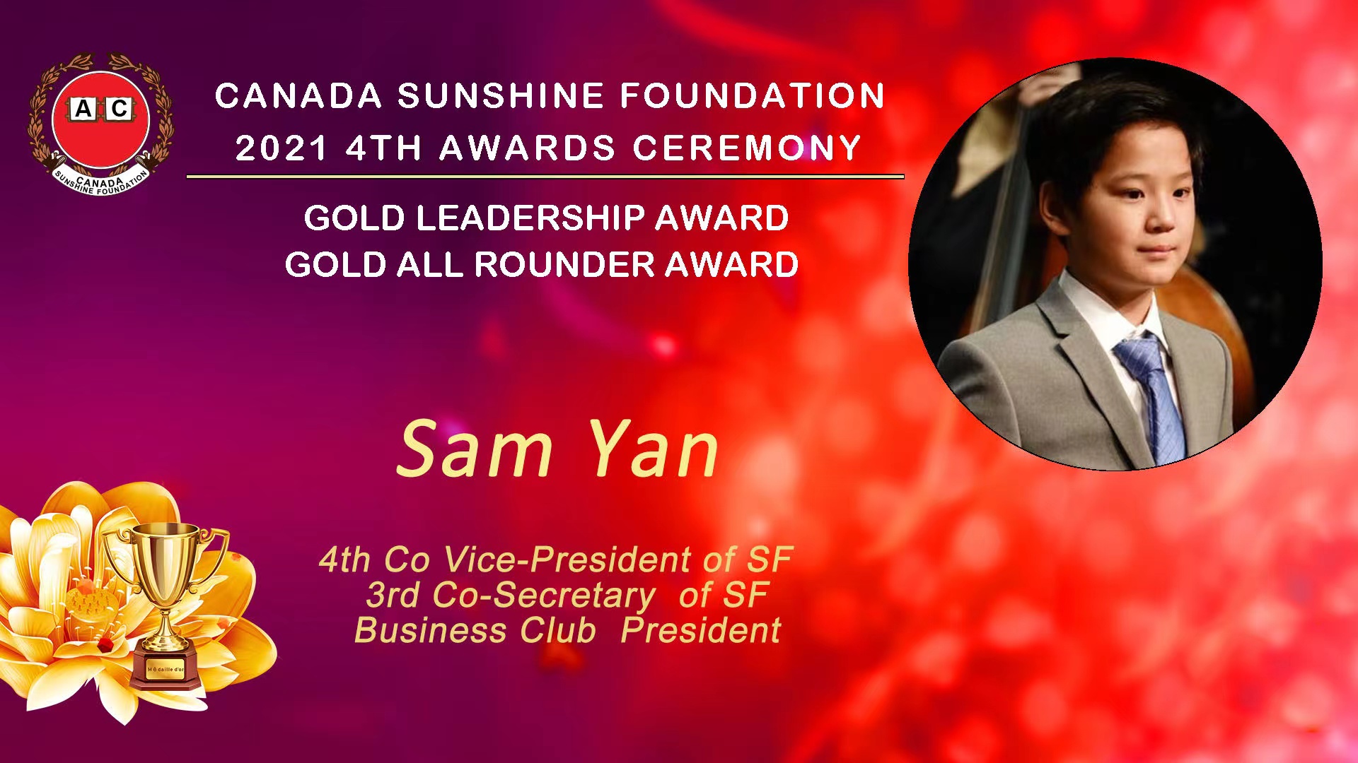 Sam Yan – Sunshine Foundation